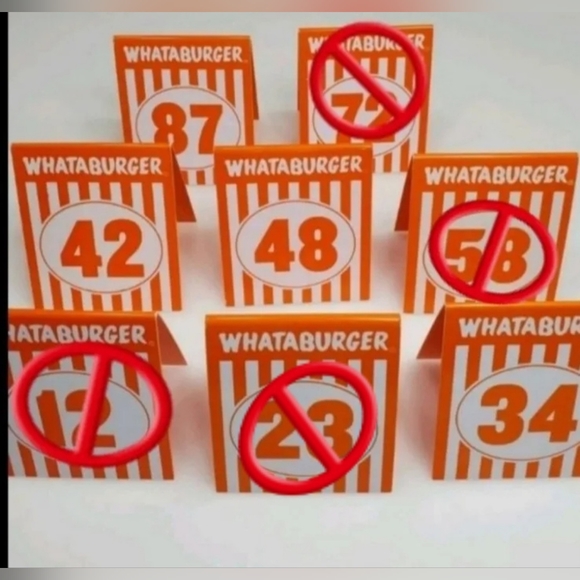 Other | Whataburger Tent Numbers Individual | Poshmark